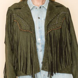 Vocal | Jackets & Coats | Vocal Western Boho Shabby Chic Studded Suede ...